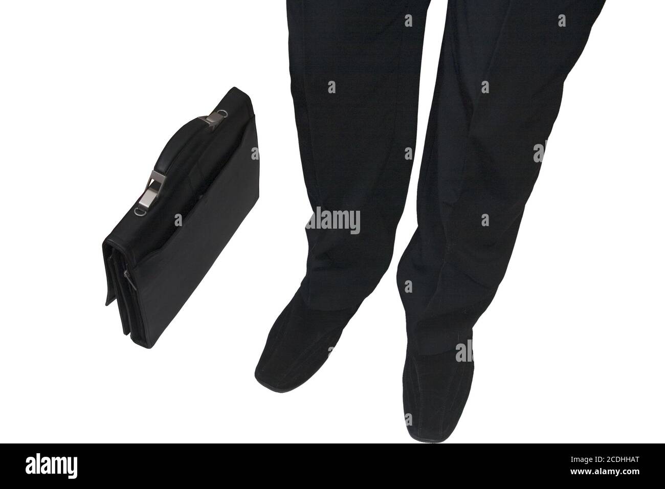 business man and standing next to him brief-case Stock Photo - Alamy