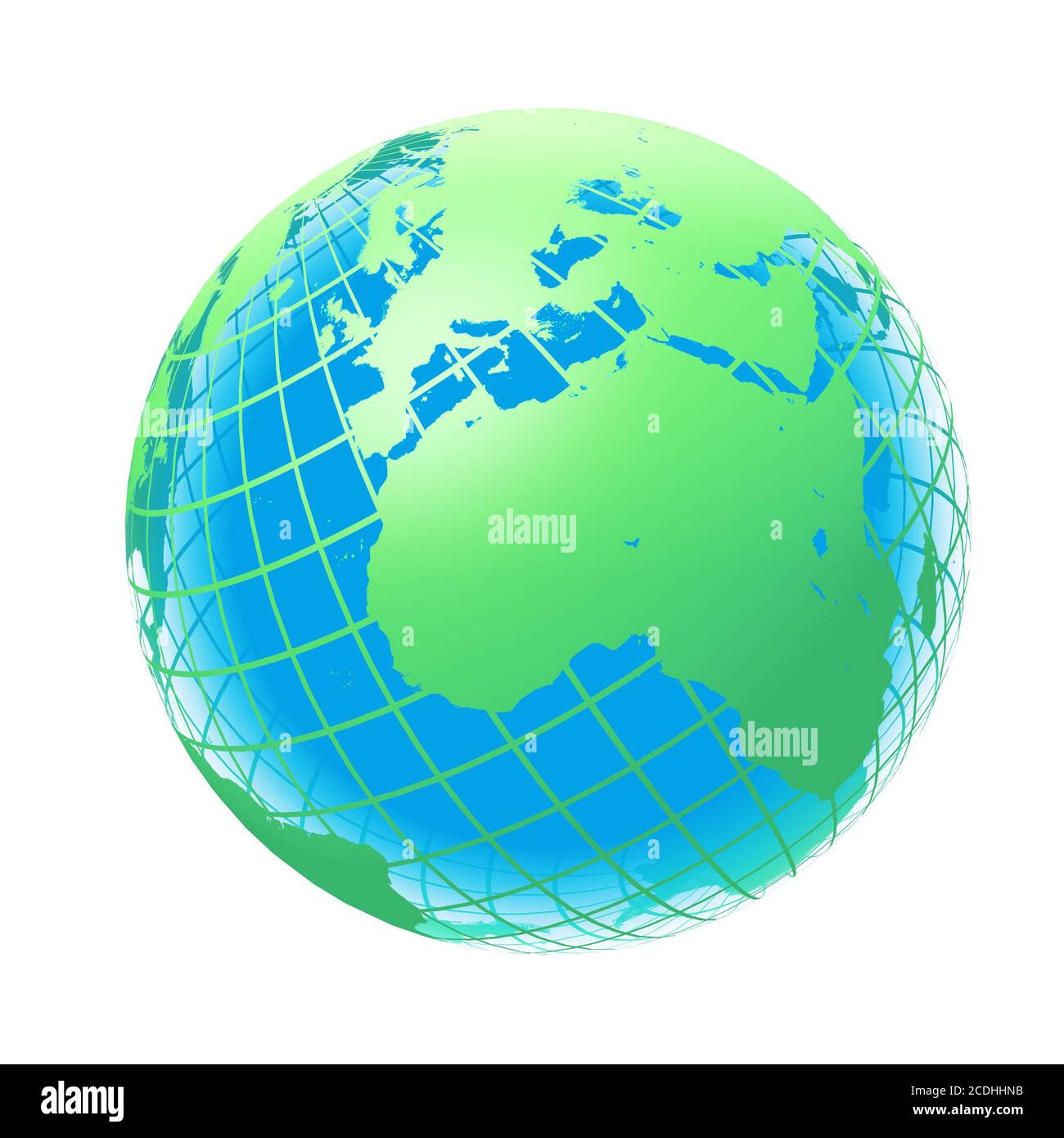 transparent the globe green and blue color Stock Photo - Alamy