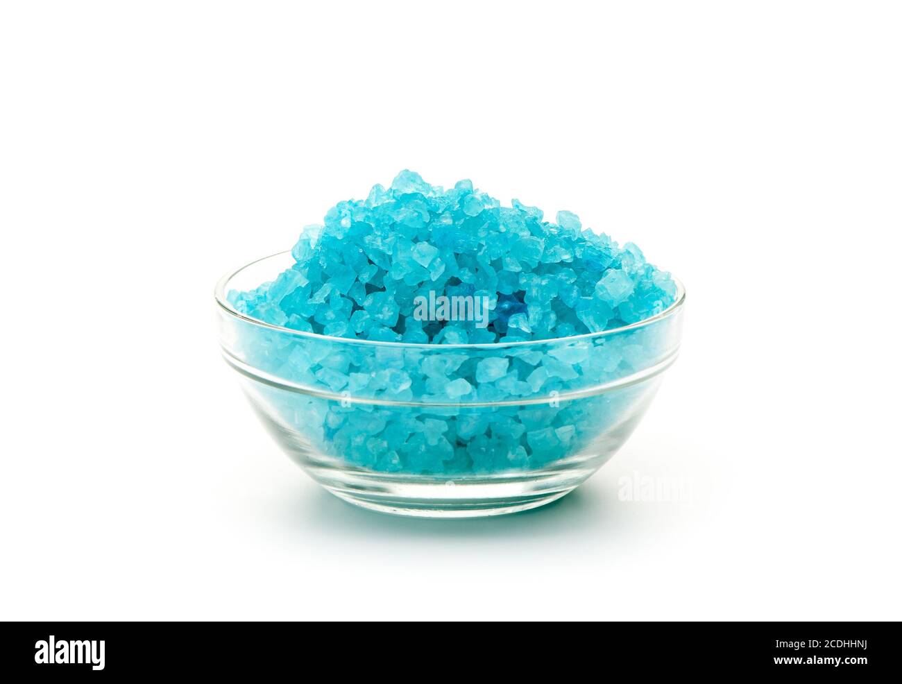 Sea blue color salt in glasses Stock Photo - Alamy