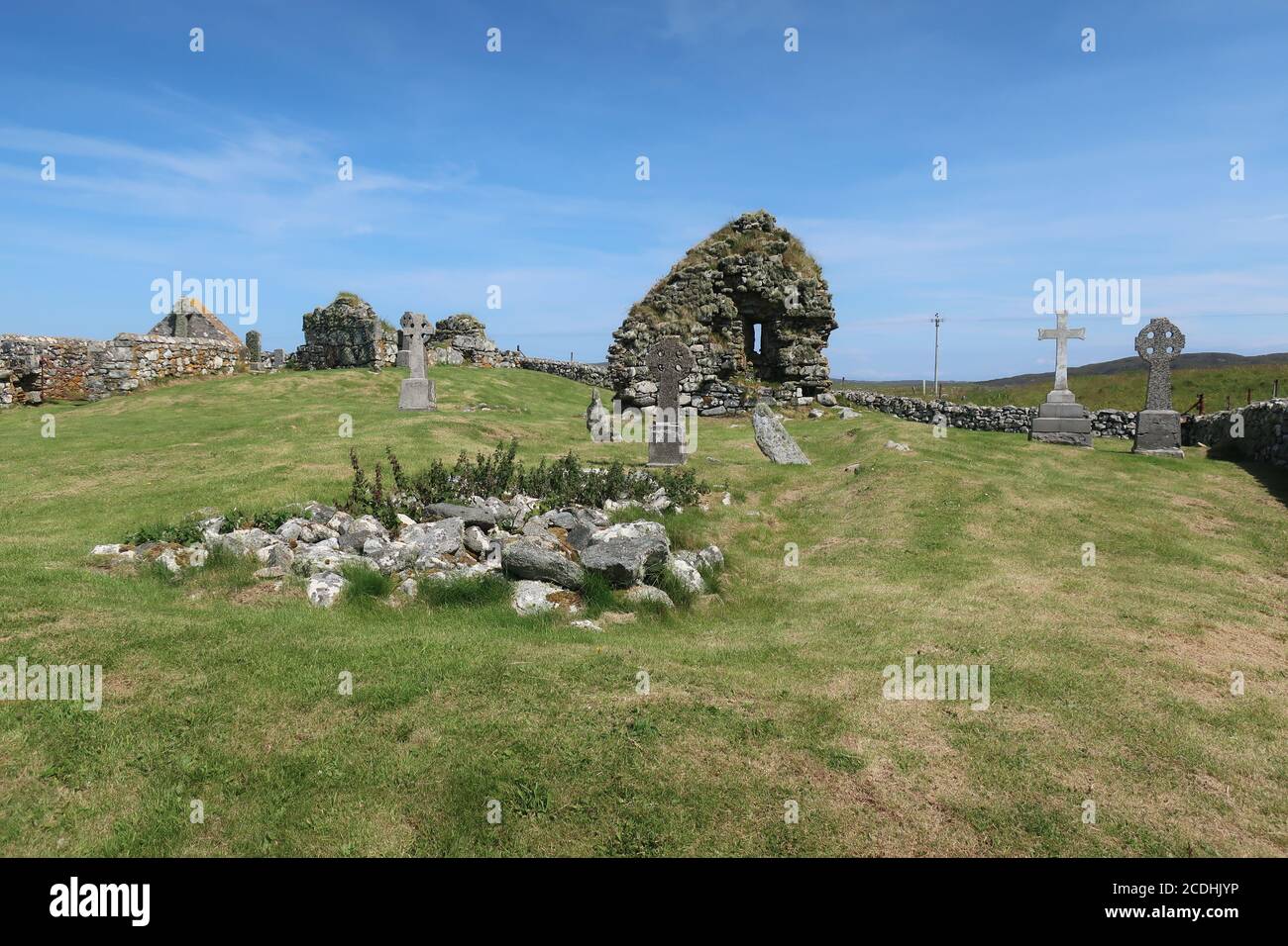 The ruins of Teampull Mor remarkable collection of churches and chapels ...