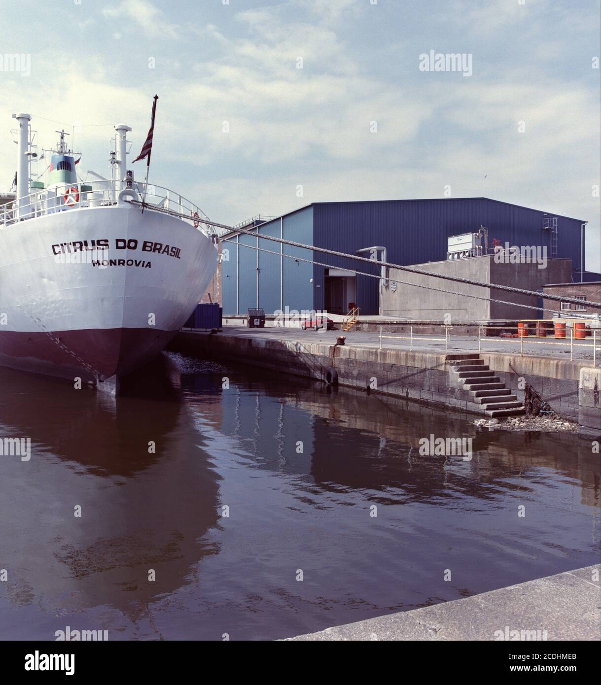 Storage Vessel moored at Dockside Stock Photo - Alamy