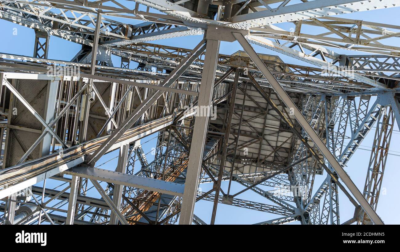 Cable car tower in Barcelona, Catalunya, Spain Stock Photo - Alamy
