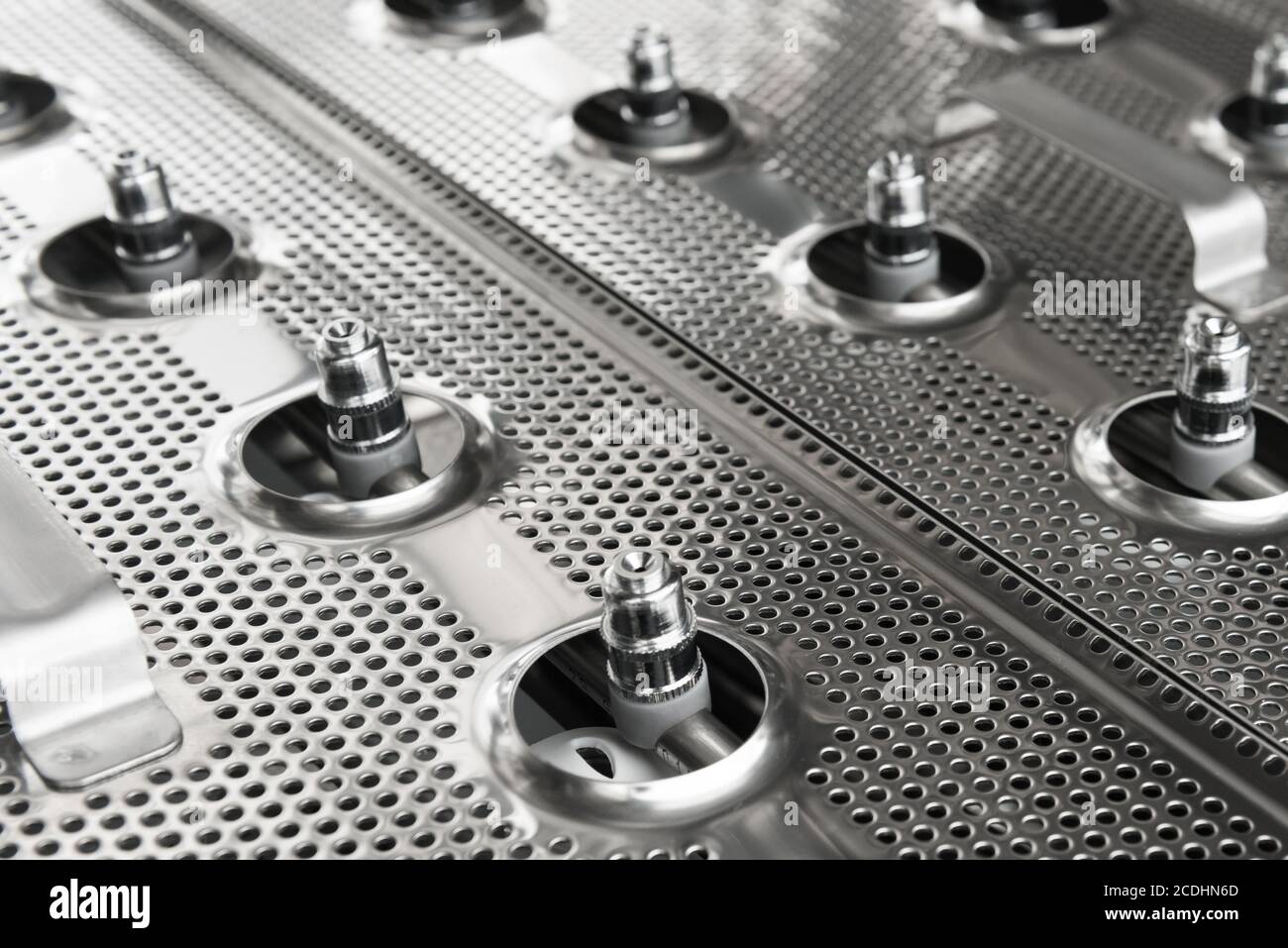 Inside a professional industrial dishwasher Stock Photo - Alamy