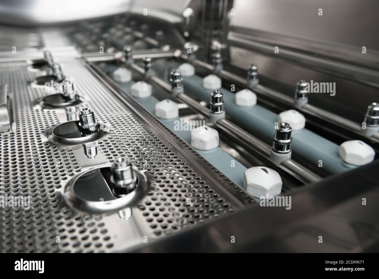 Inside a professional industrial dishwasher Stock Photo - Alamy