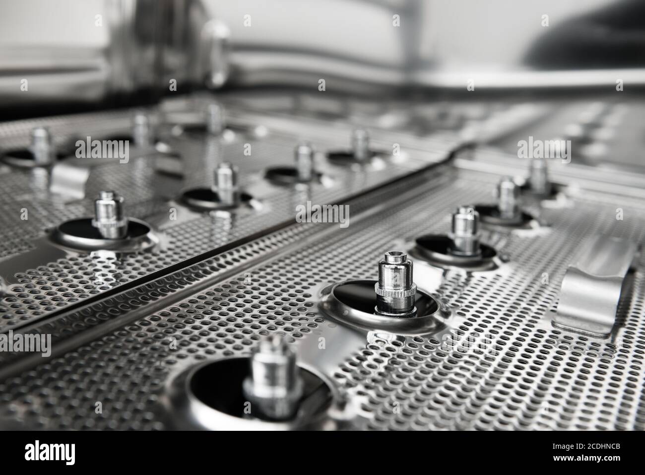 Inside a professional industrial dishwasher Stock Photo - Alamy