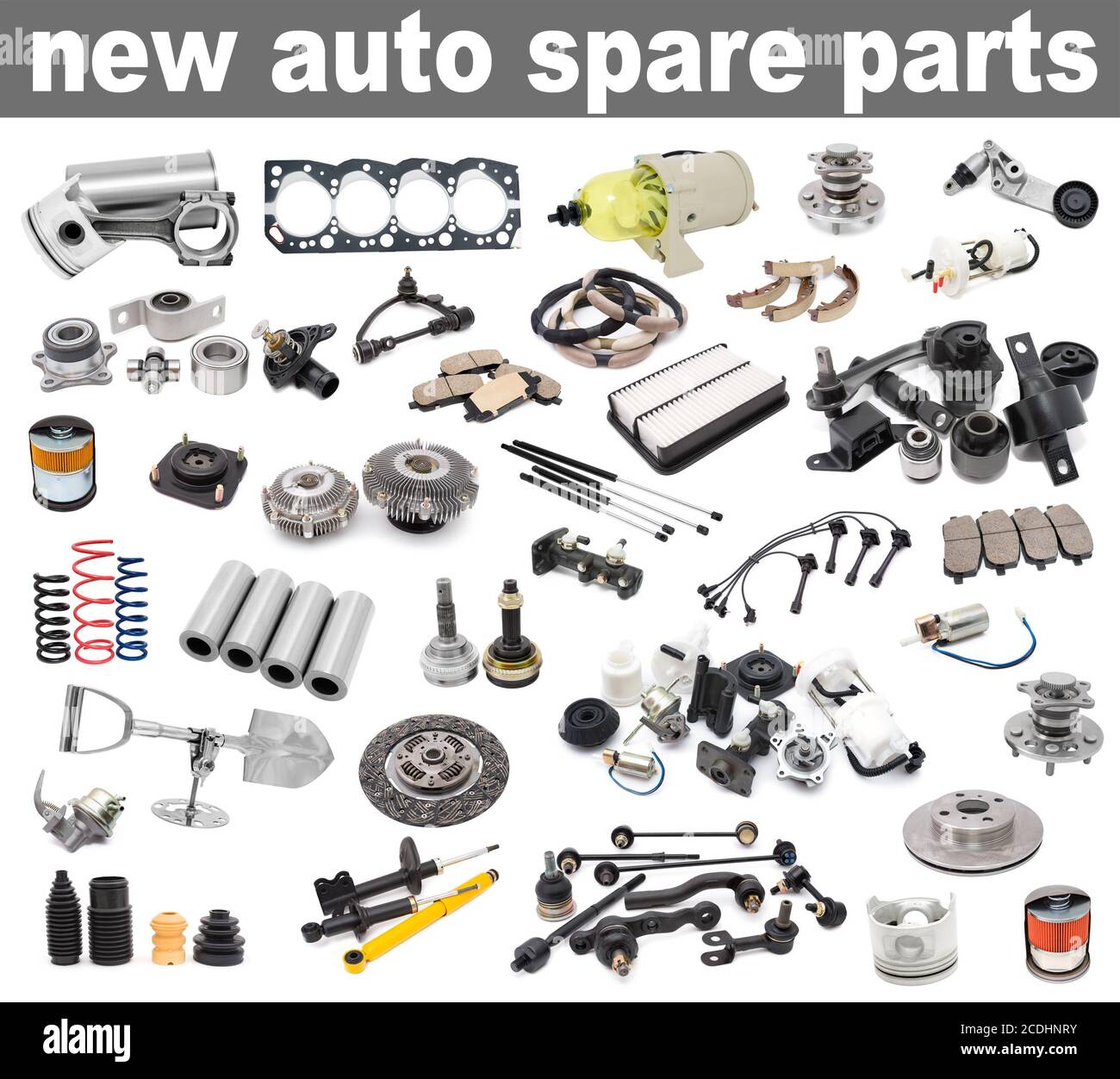 set of auto spare parts Stock Photo - Alamy