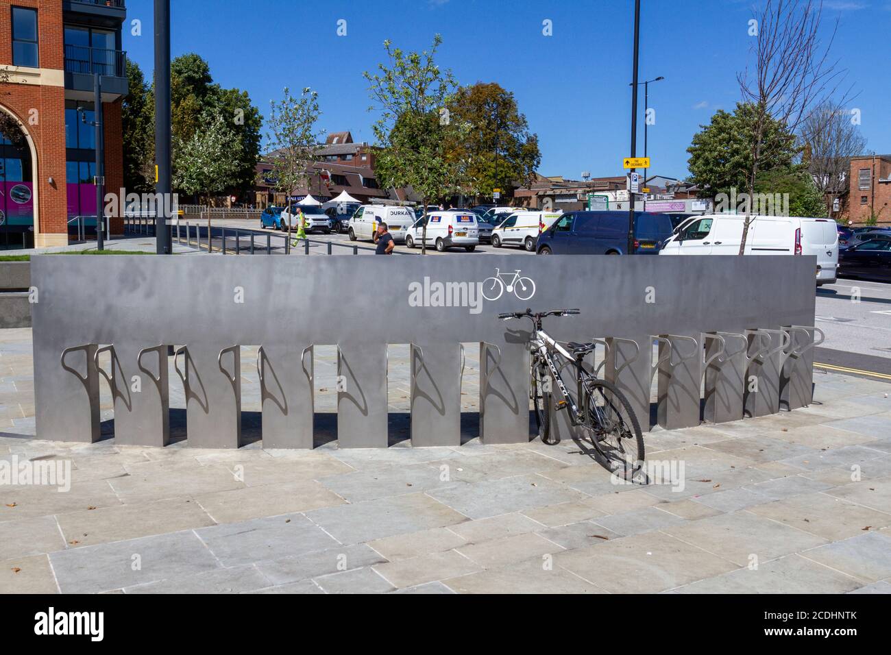 Unusual bicycle rack and sculpture in The Exchange in Aylesbury ...