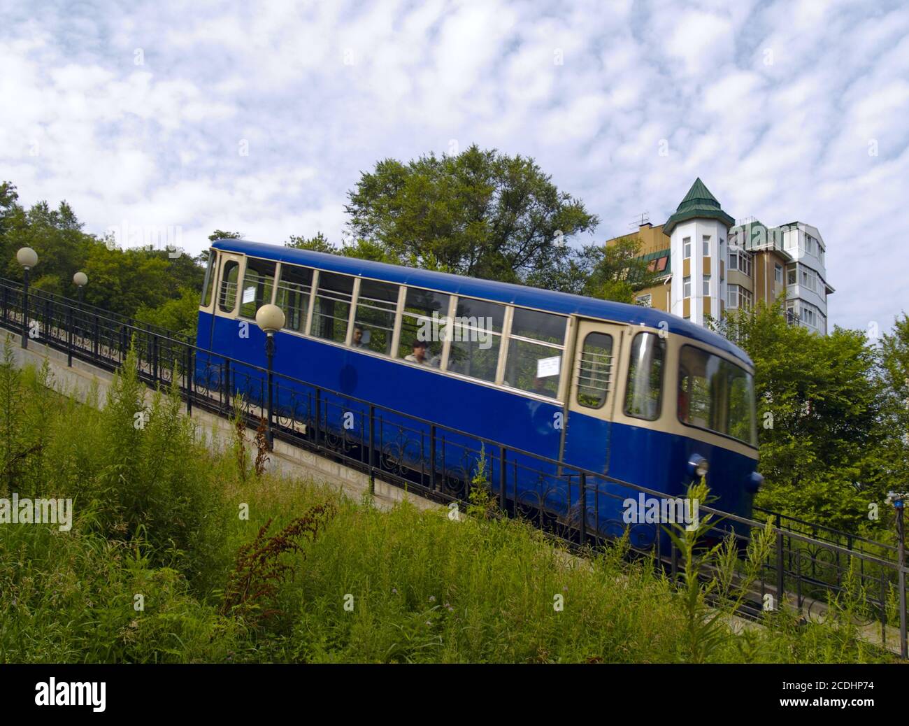 The Coach of funicular railway Stock Photo - Alamy