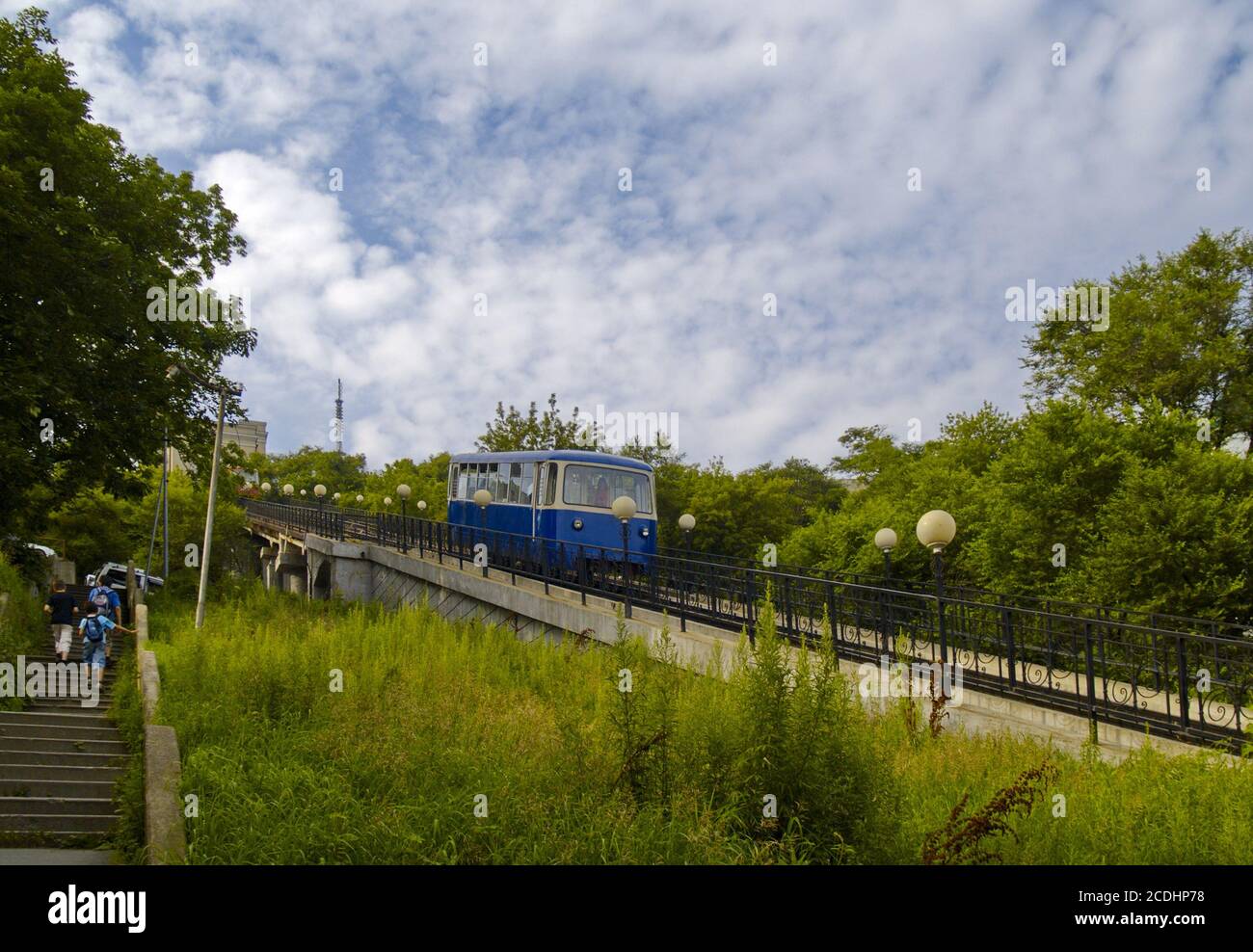 The Coach of funicular railway Stock Photo - Alamy