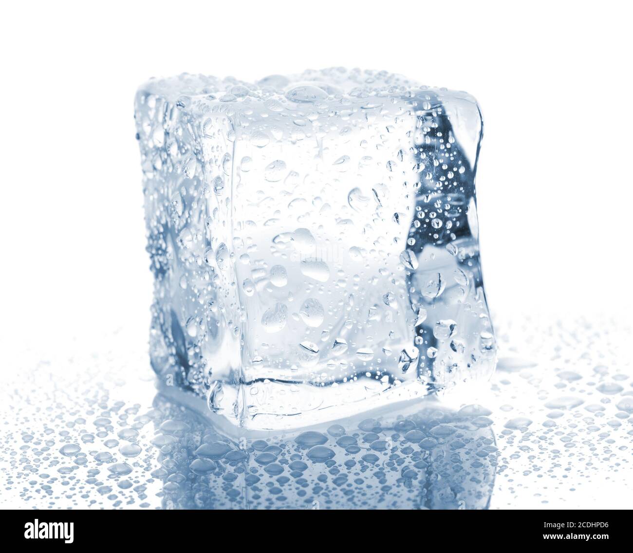 Ice cube with water drops Stock Photo - Alamy