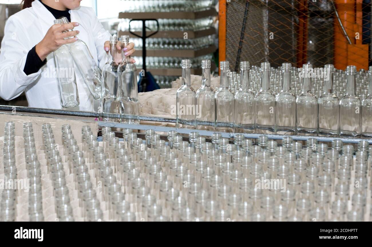 production of alcohol drinks Stock Photo - Alamy