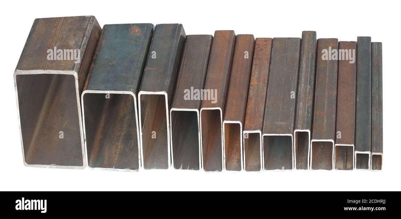 rectangular steel pipes Stock Photo - Alamy