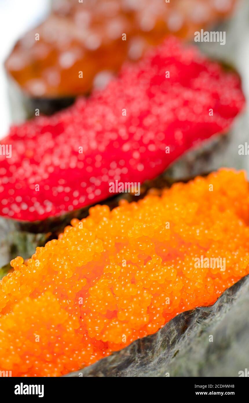caviar sushi, macro Stock Photo - Alamy