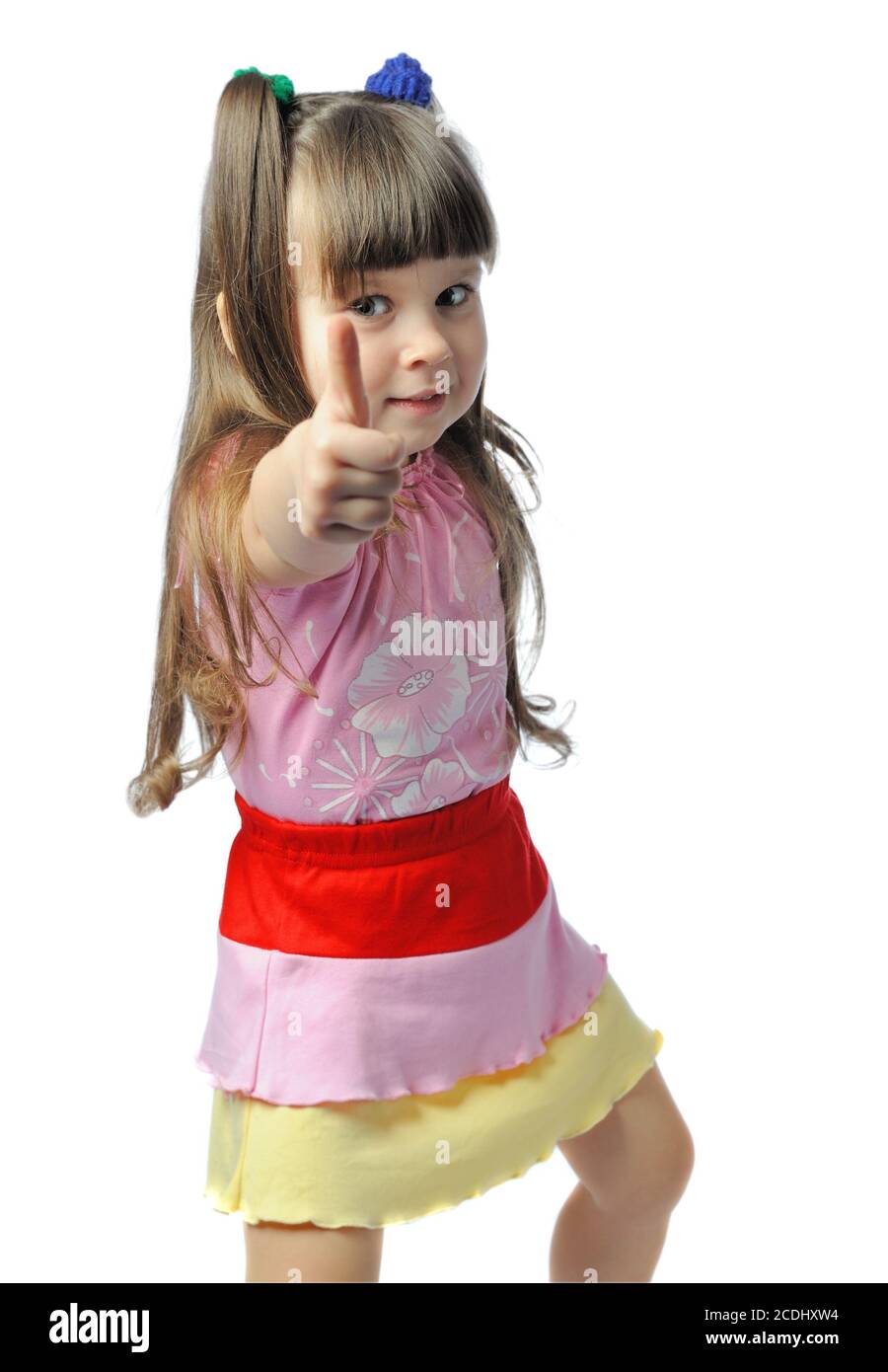 little girl with big finger Stock Photo - Alamy
