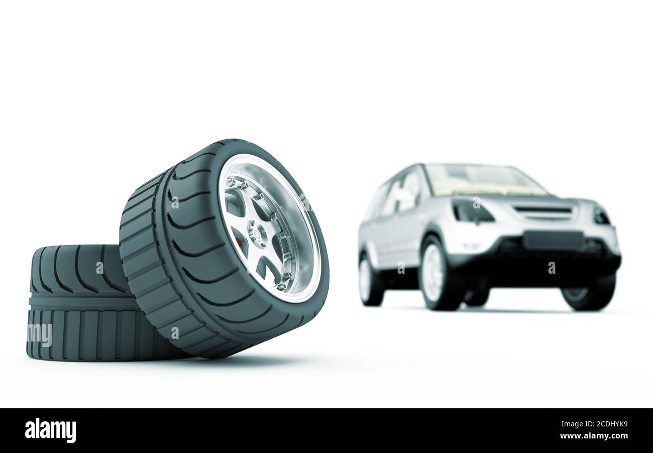 Car driving on two wheels hi-res stock photography and images - Alamy