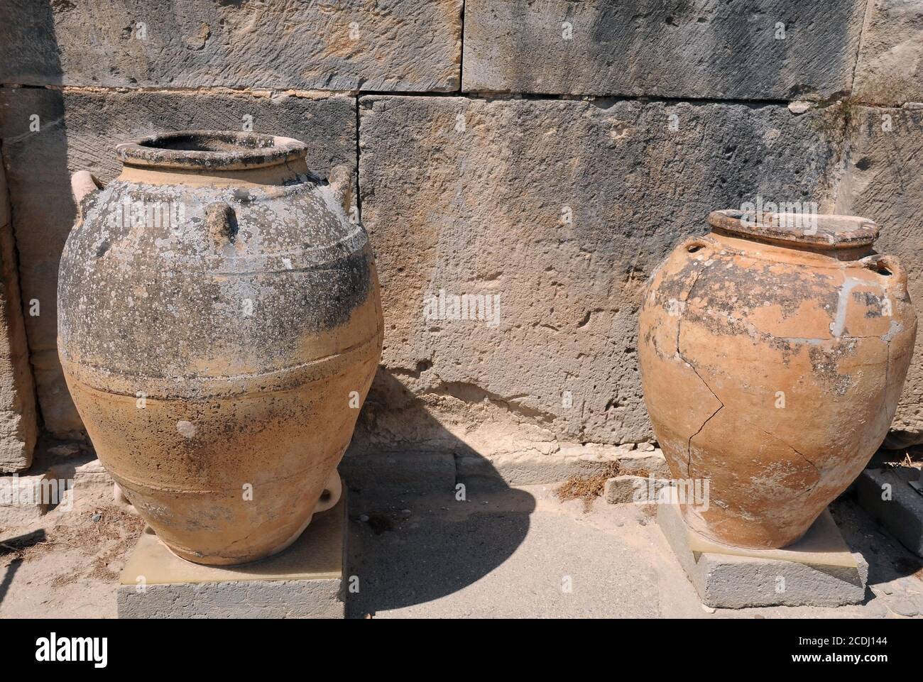 Two Ancient Pithoi in Phaestus Stock Photo - Alamy