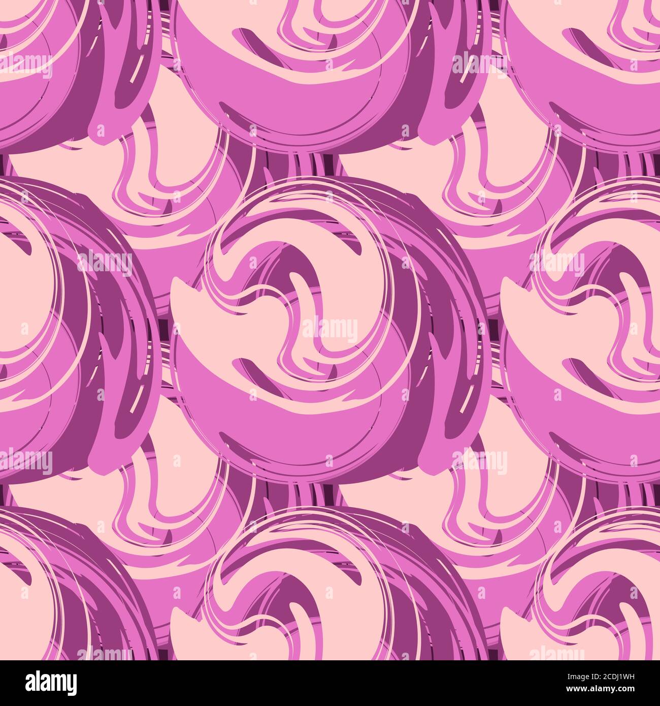 Seamless pattern abstract pink swirl. Vector image Stock Vector Image ...
