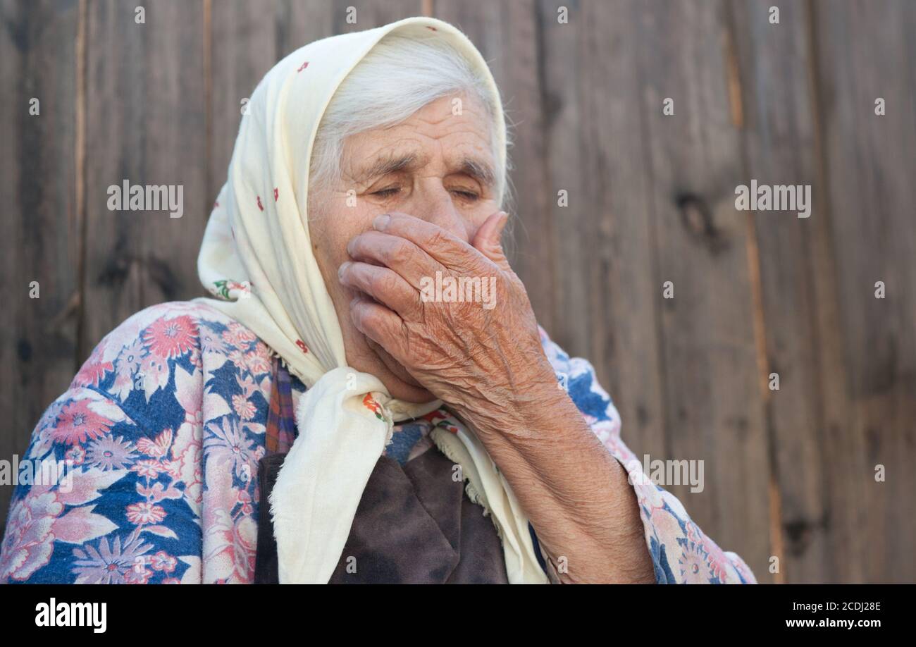 The old woman age 84 years Stock Photo - Alamy