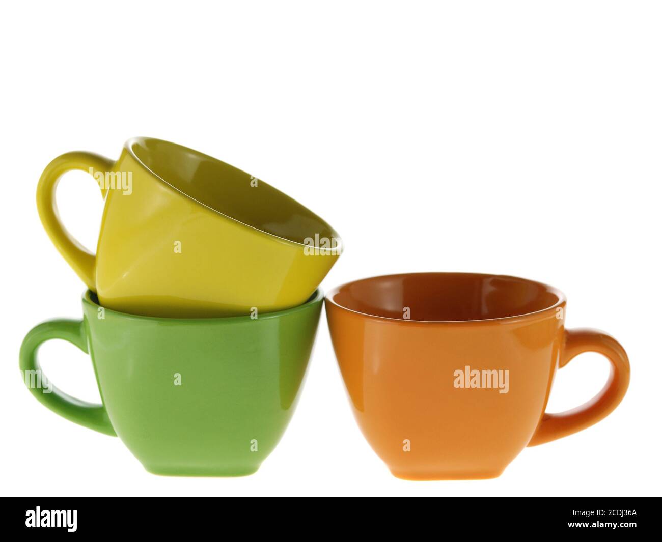 Three hot coffee cups Cut Out Stock Images & Pictures - Alamy