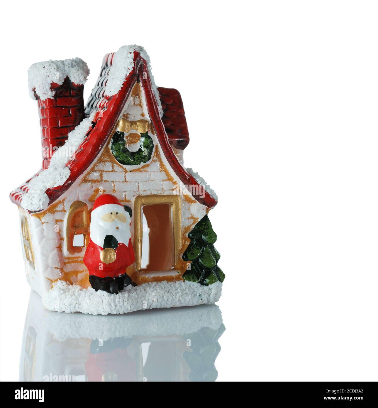 Christmas santa lights roof hi-res stock photography and images - Alamy