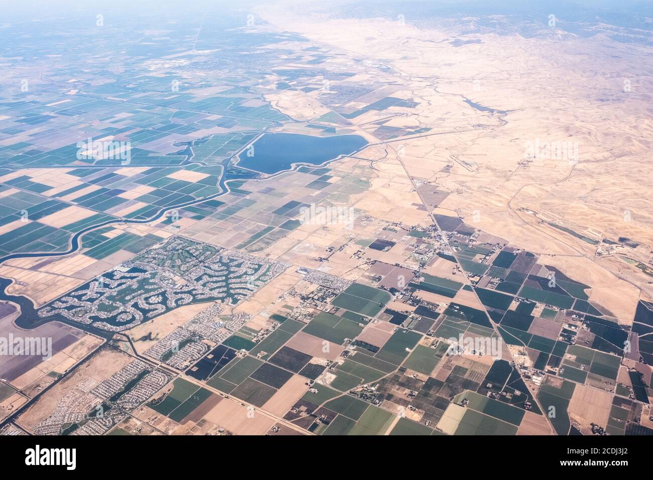 Aerial View on farming fields Stock Photo - Alamy
