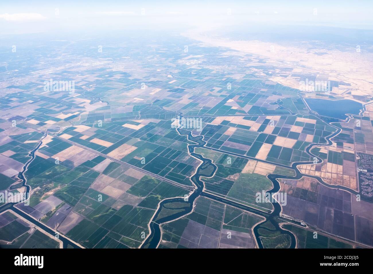 Farming fields seen from above Stock Photo - Alamy