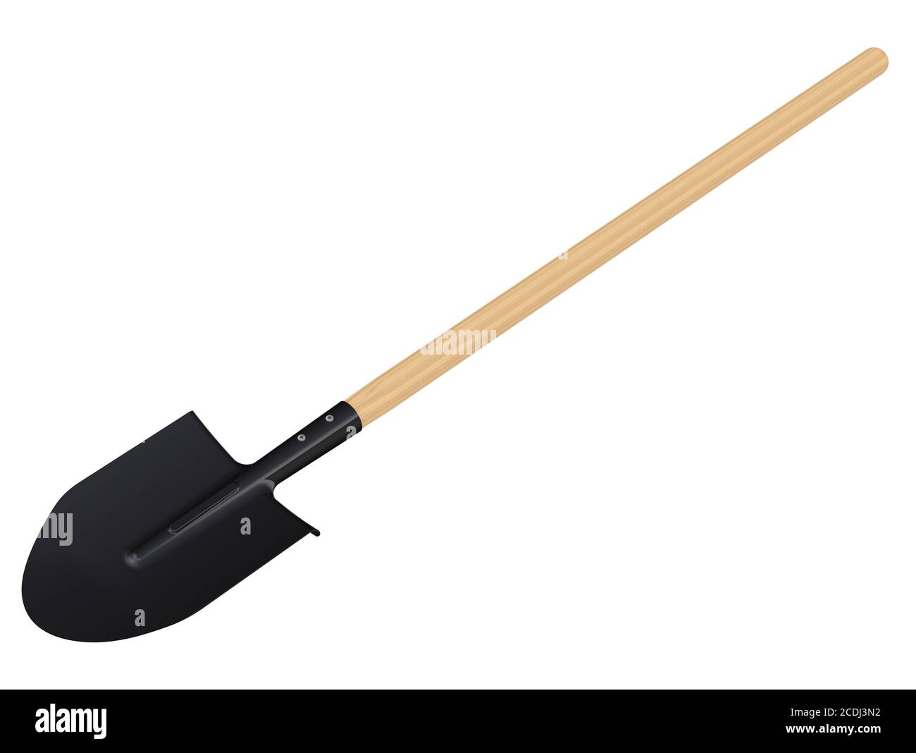 The spade. The pointed shovel. 3D illustration. Isolated Stock Photo ...