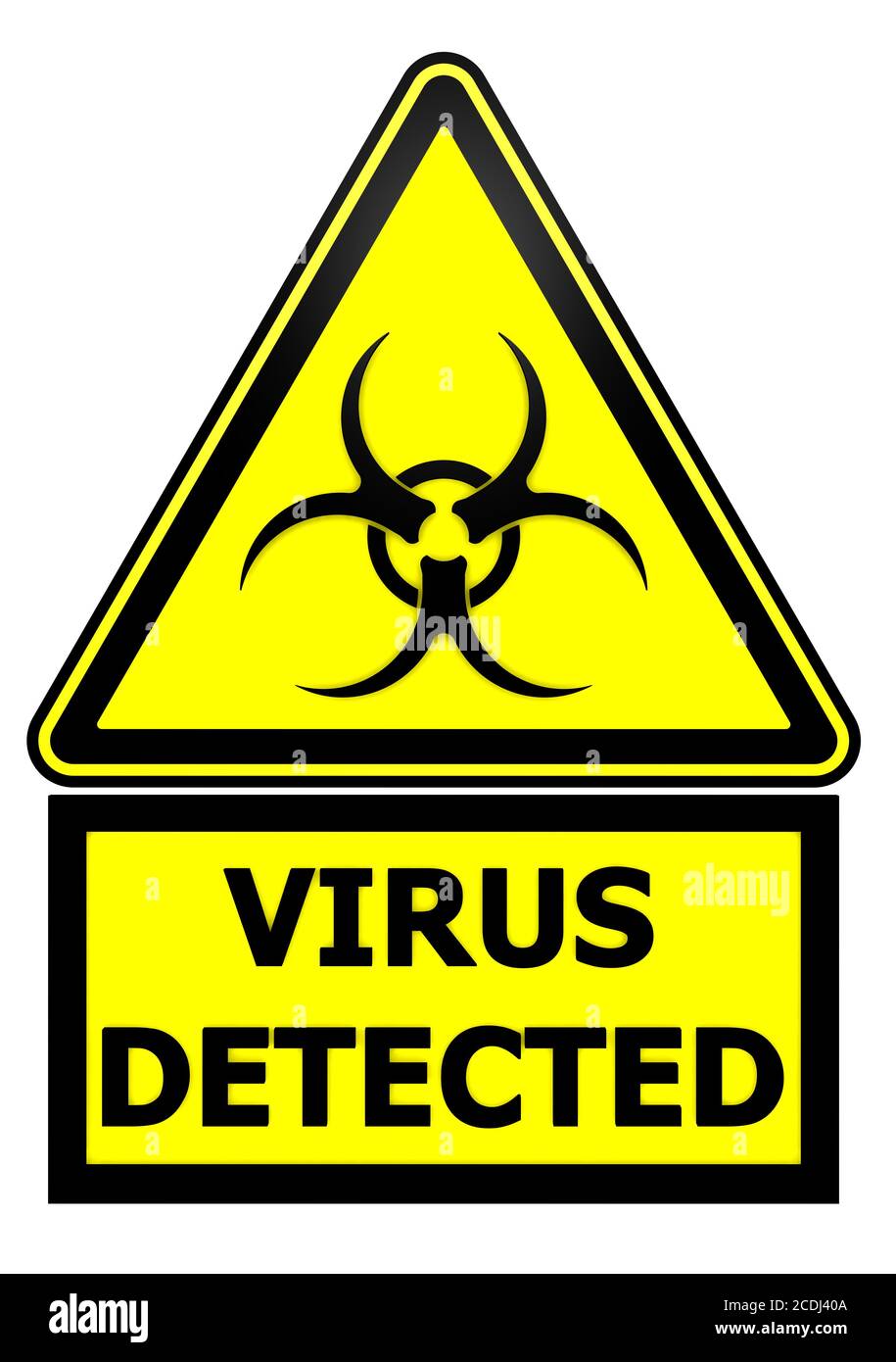 Virus Detected Logo Virus Alert Message Notification On Smartphone.