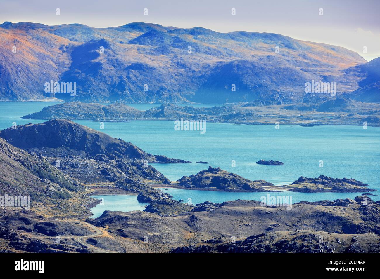 Minimalist North landscape. Beautiful mountain lake. Wild nature of ...