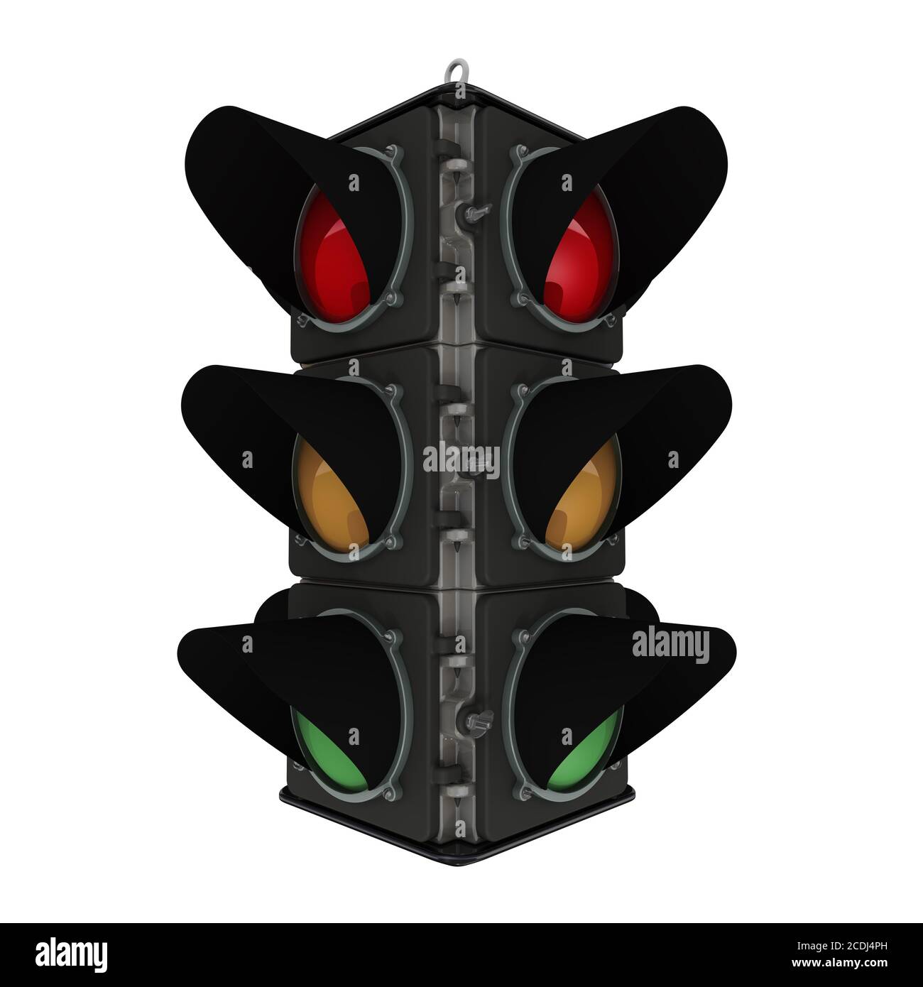 Traffic light isolated on white background Stock Photo - Alamy