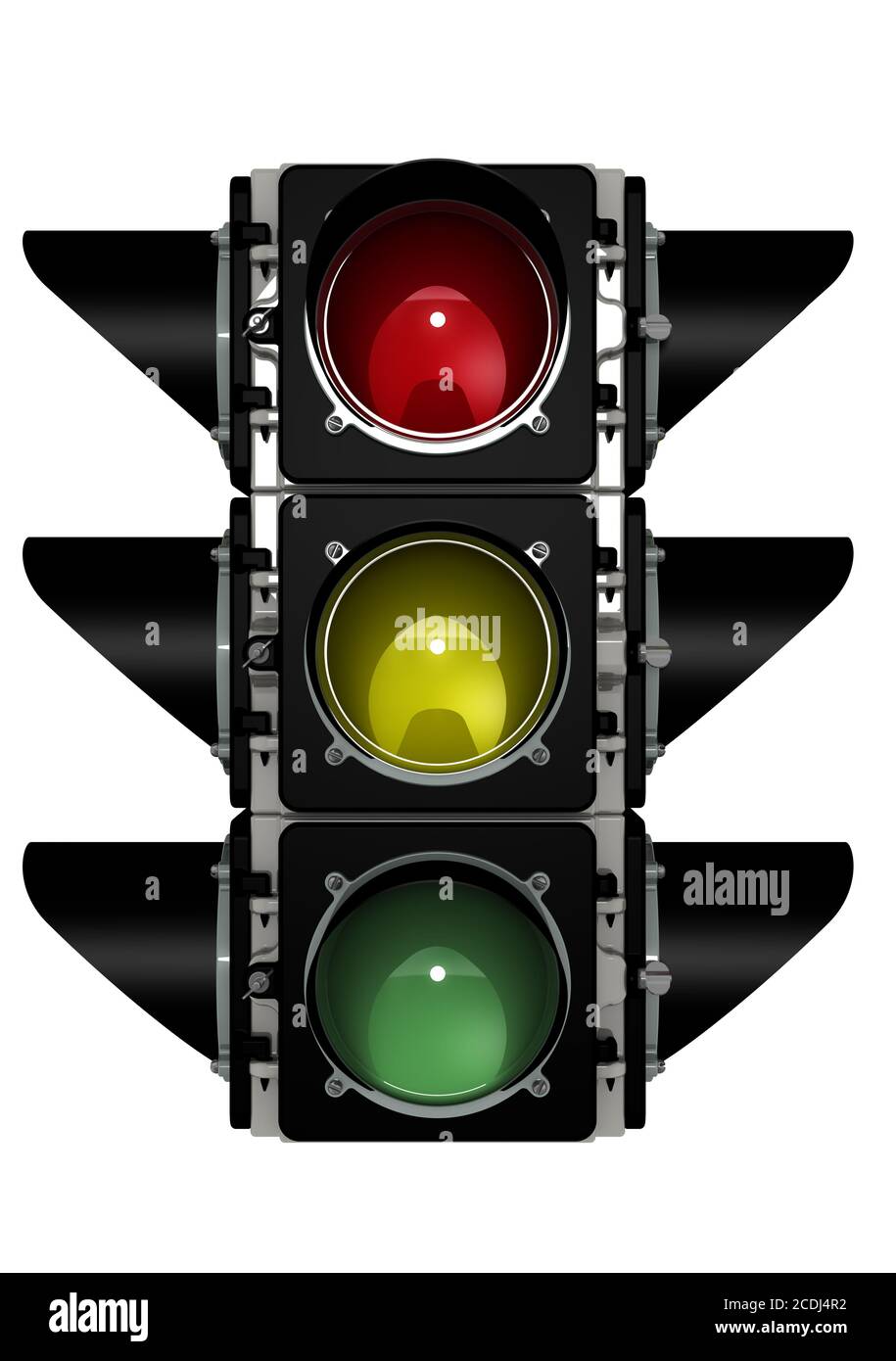 Traffic light isolated on white background Stock Photo - Alamy