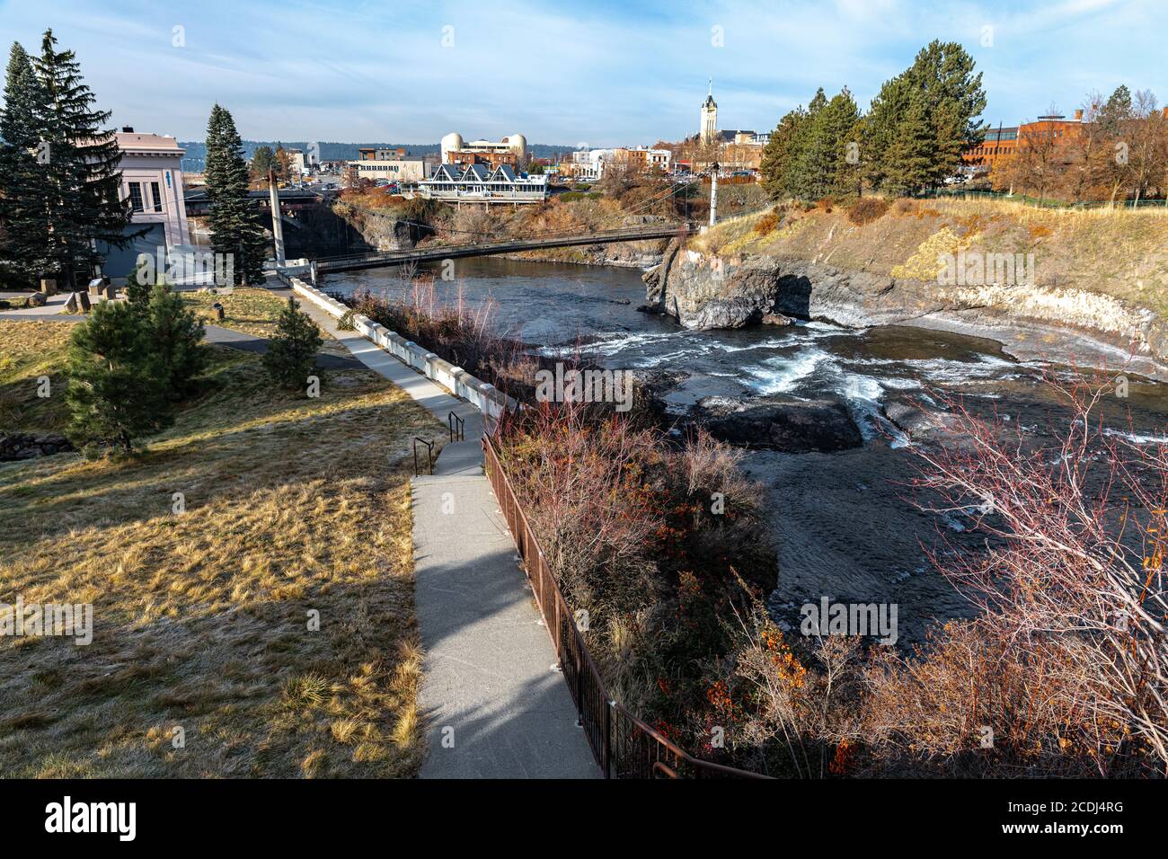 Spokane River in Downtown Spokane, WA Stock Photo - Alamy