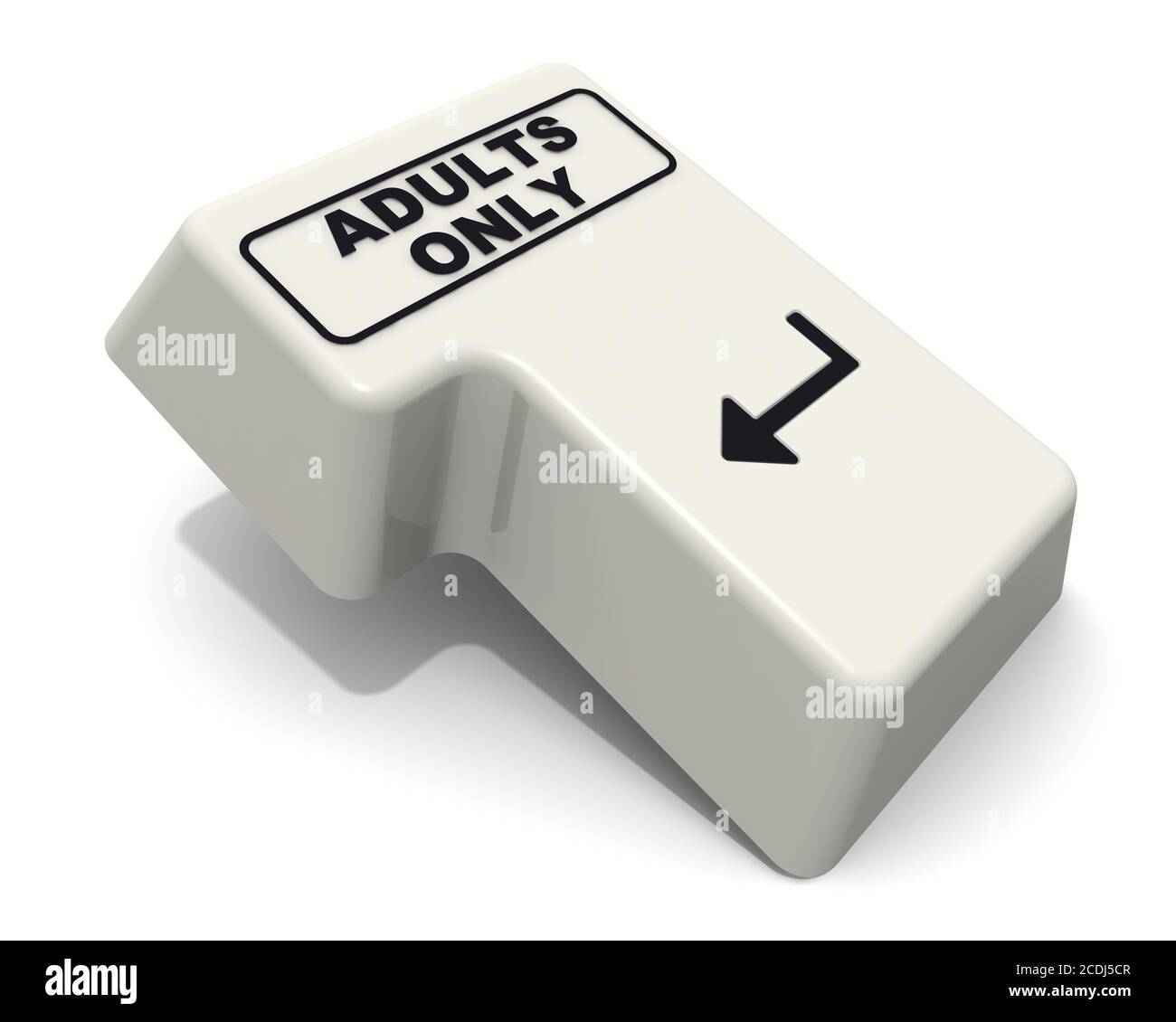 Enter key with ADULTS ONLY text. Computer Enter key with black text ...