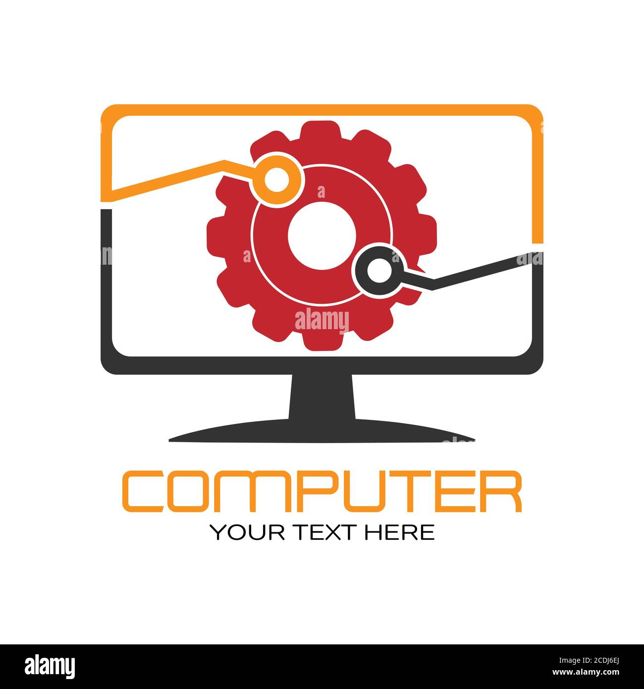 Computer technology. Vector illustration for theme design isolated on a ...