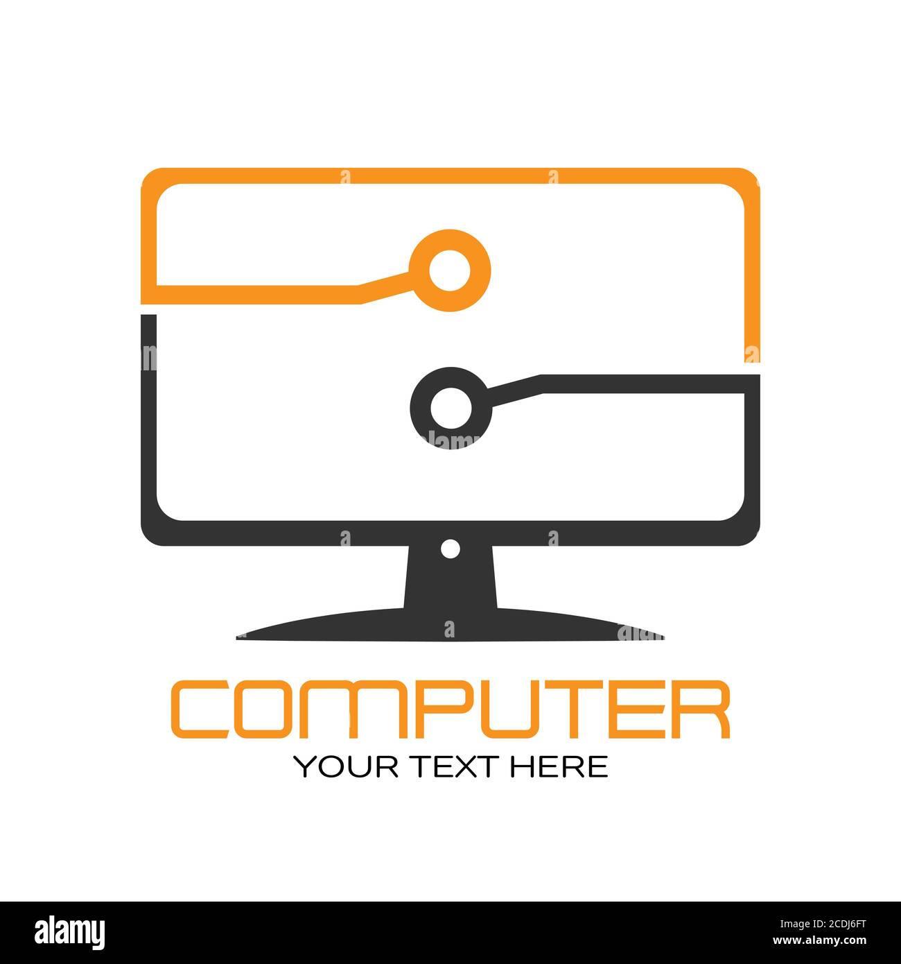 Computer technology. Vector illustration for theme design isolated on a ...
