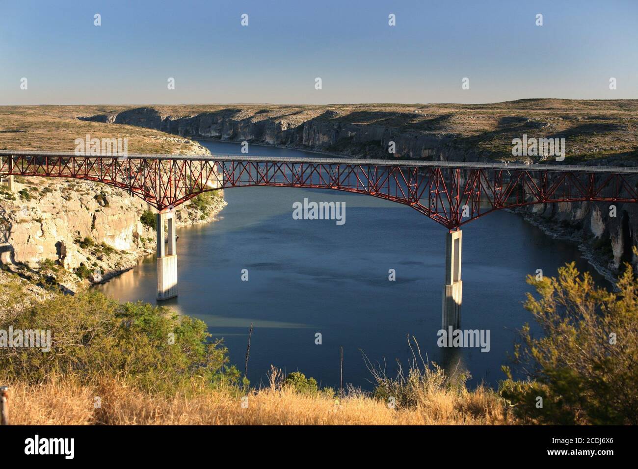 Val Verde County, TX October 25, 2007: The Highway 90 bridge over the ...