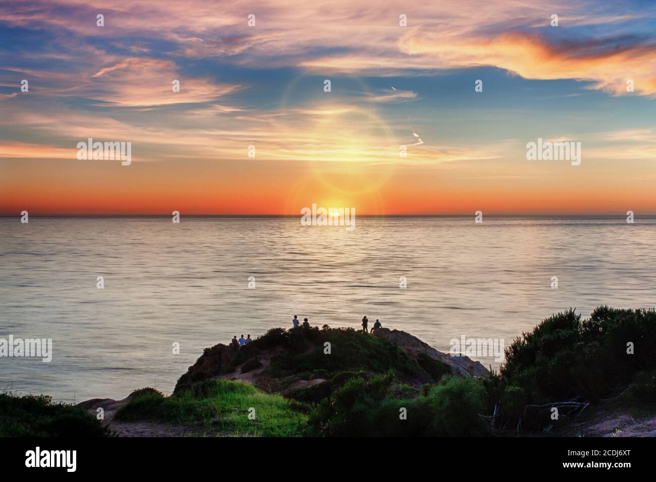 Sunset at Point Dume Stock Photo - Alamy