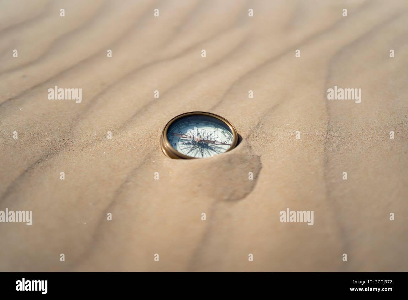 Antique brass compass on map hi-res stock photography and images - Alamy