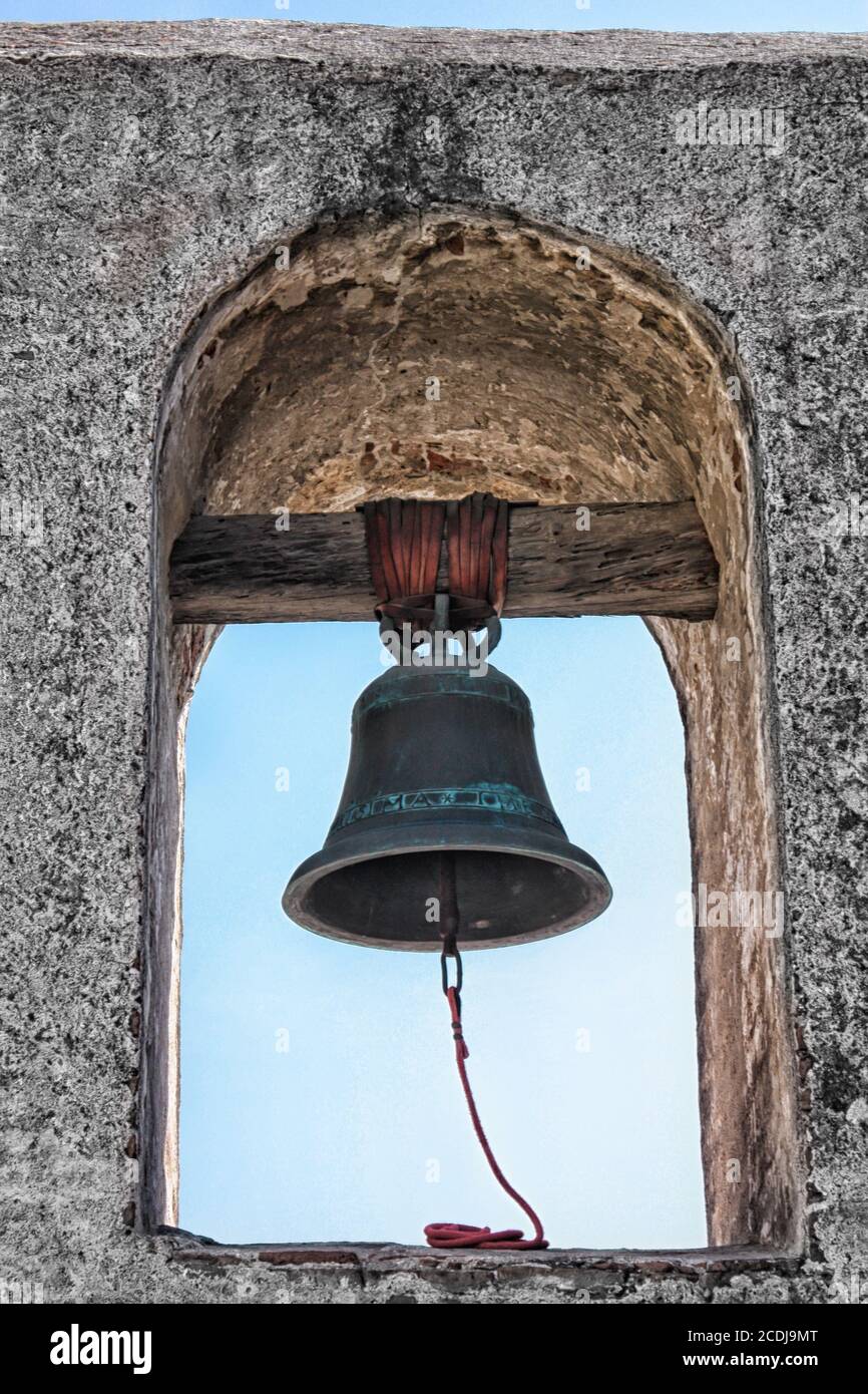Mission Bell at Mission San Juan Capistrano Stock Photo - Alamy