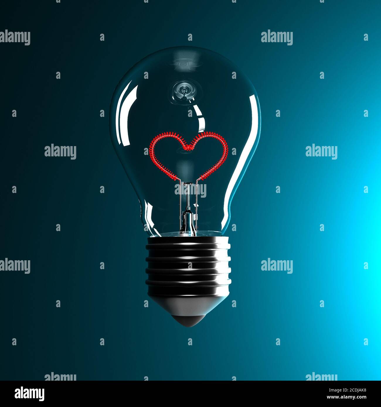 Bulb light love heart hi-res stock photography and images - Alamy