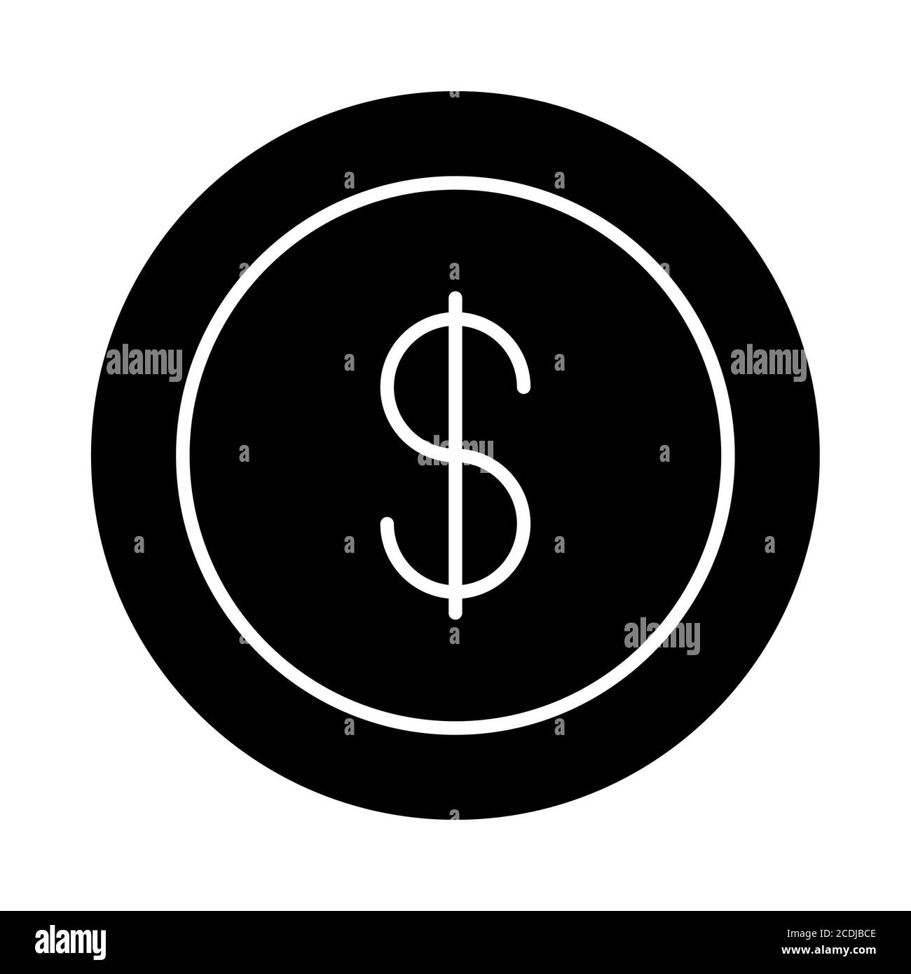 Bank building icon dollar coins hi-res stock photography and images - Alamy