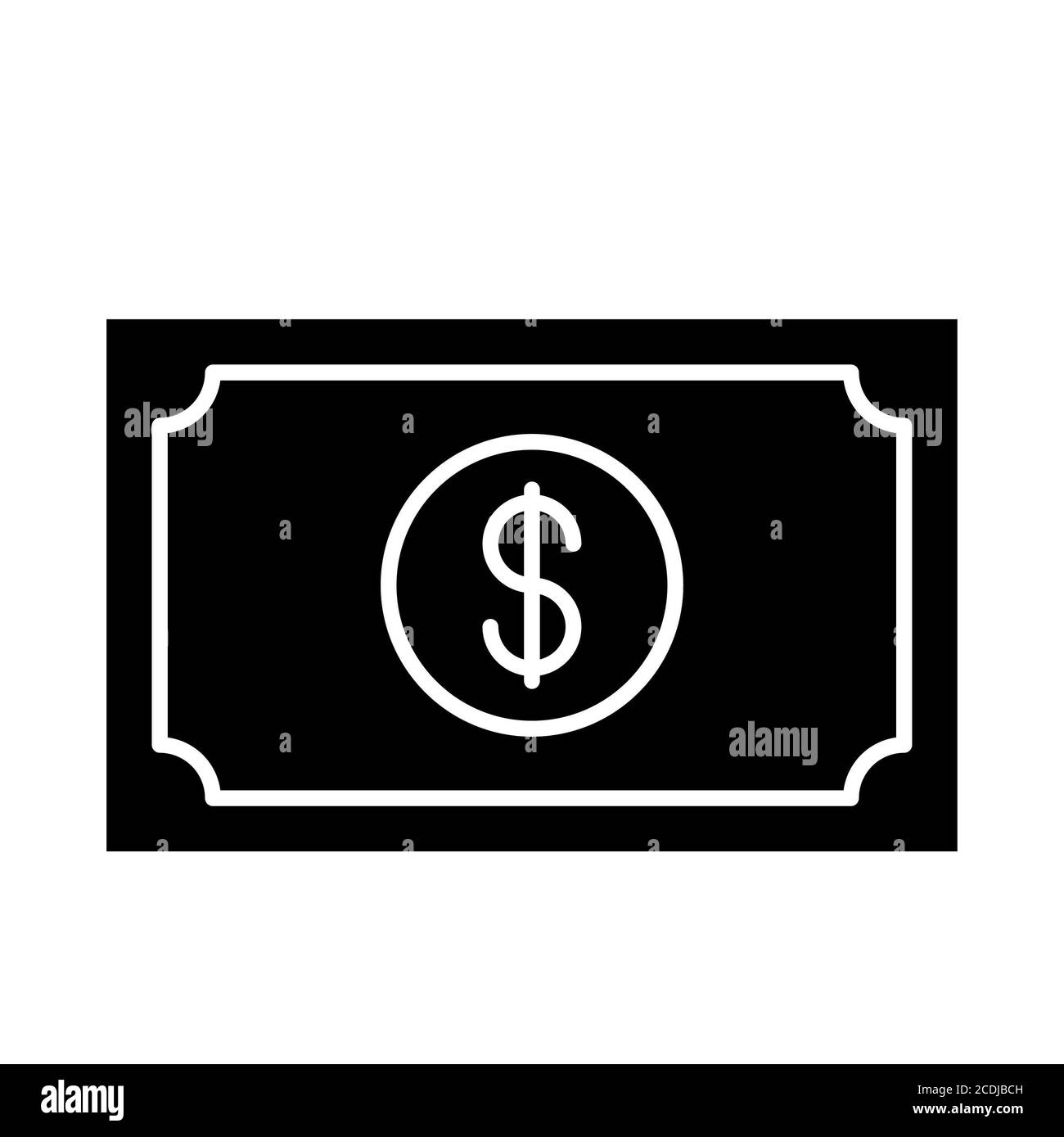 Banknotes Banking Glyph Icon Stock Photo - Alamy