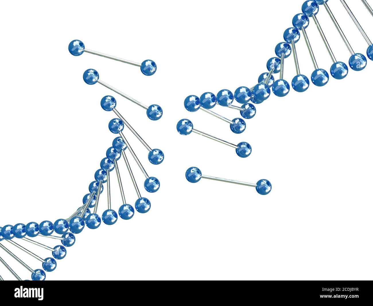 fine image 3d of broken dna illustration Stock Photo - Alamy