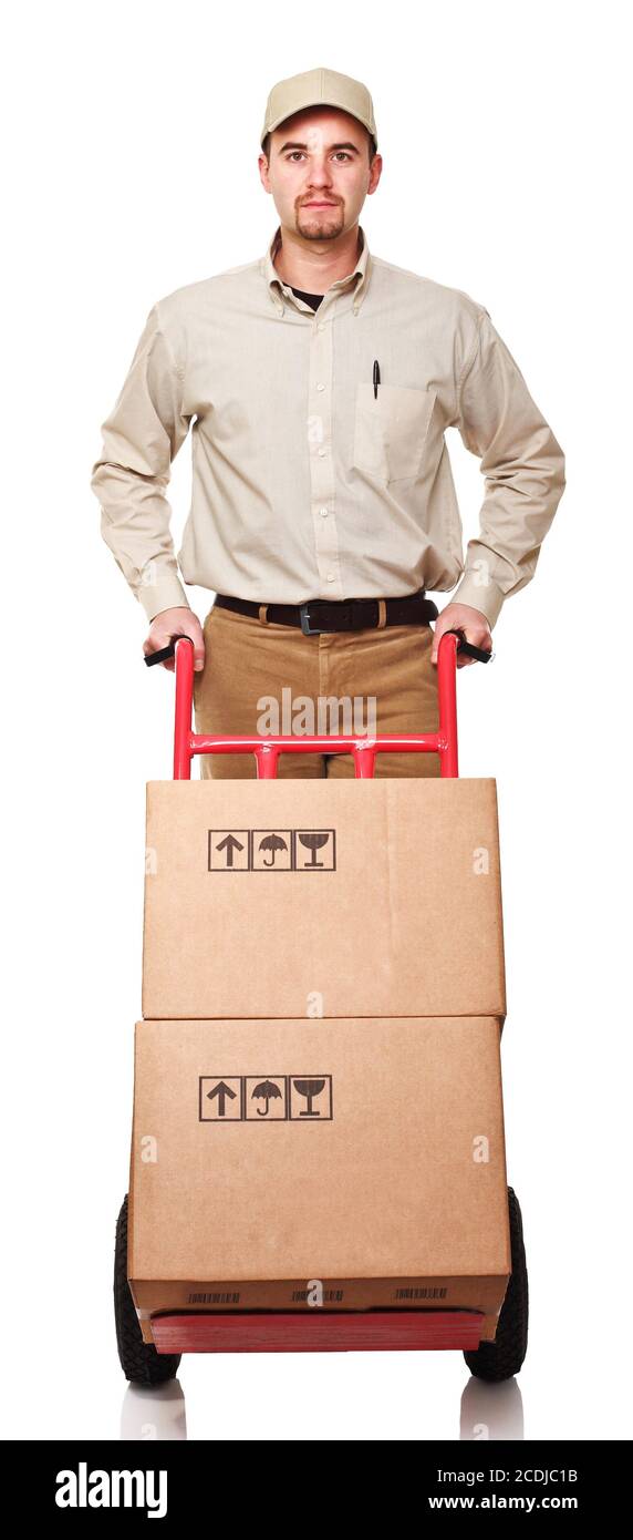 delivery man on duty Stock Photo - Alamy