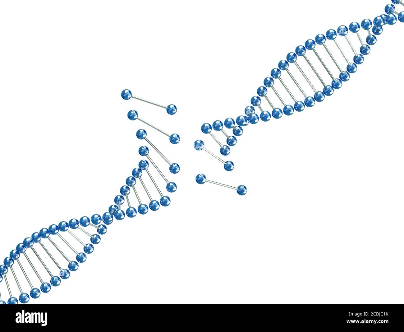 fine image 3d of broken dna illustration Stock Photo - Alamy