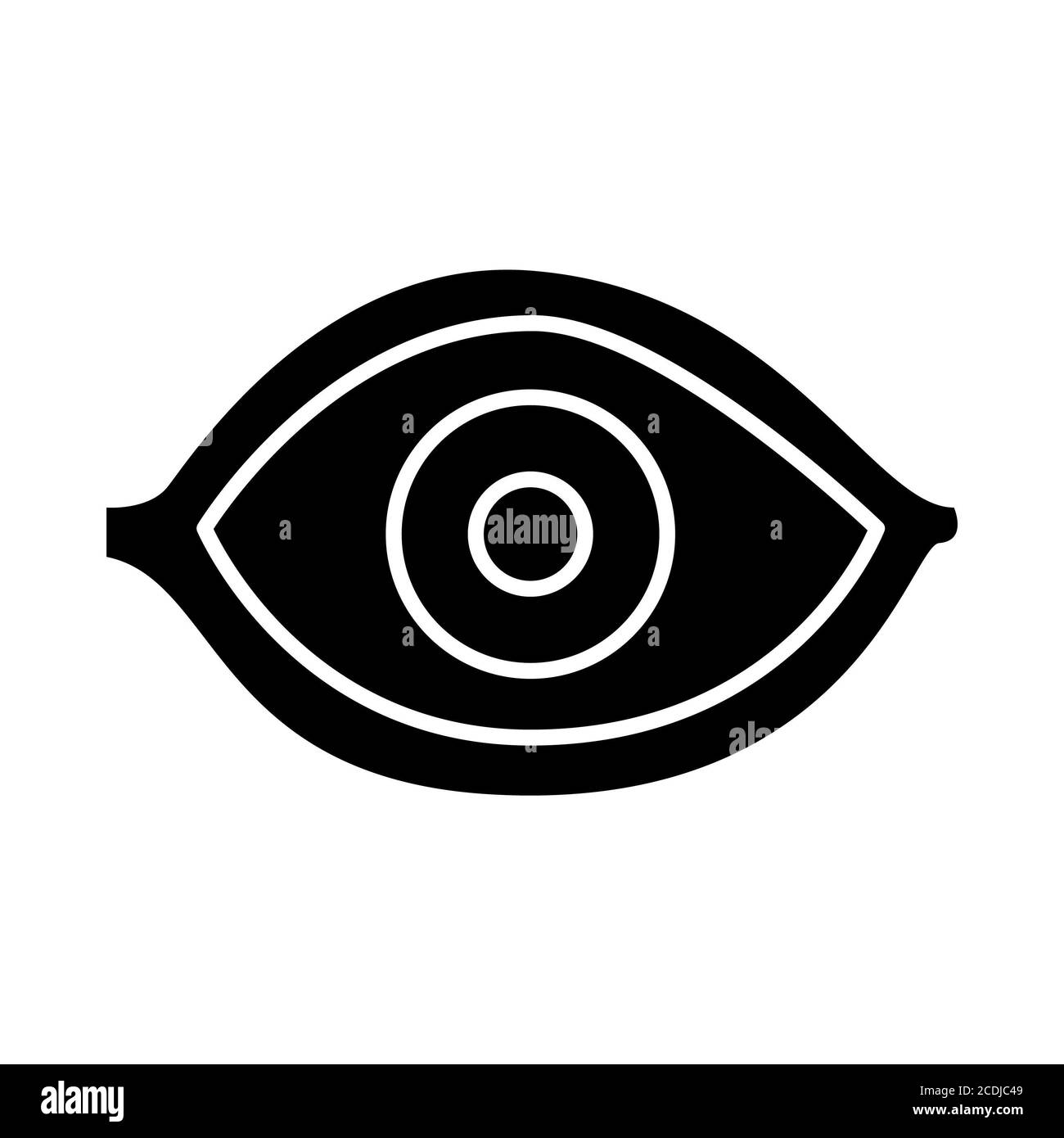 Eye Anatomy Glyph Icons Stock Photo - Alamy