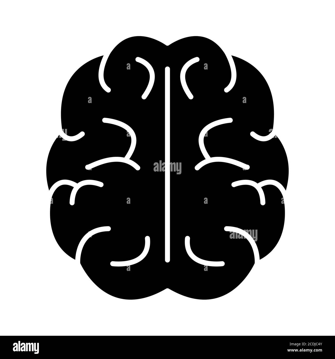 Brain Anatomy Glyph Icons Stock Photo - Alamy