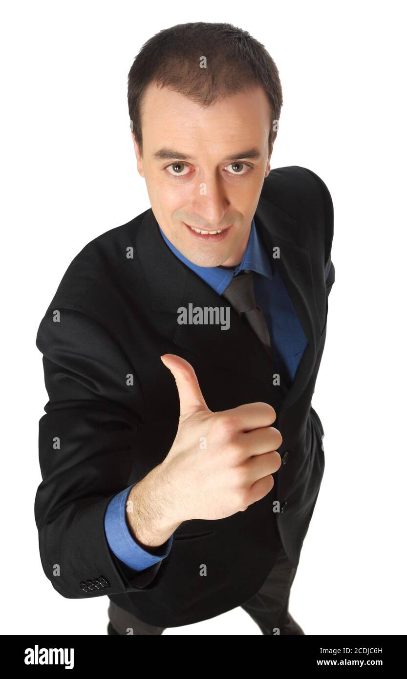 Portrait businessman ok sign Cut Out Stock Images & Pictures - Alamy