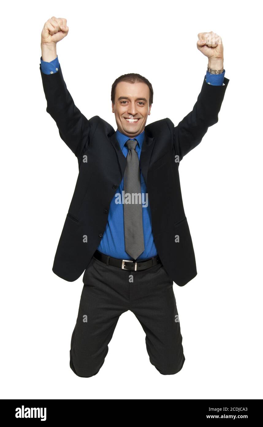 Successful happy business man boss Cut Out Stock Images & Pictures - Alamy