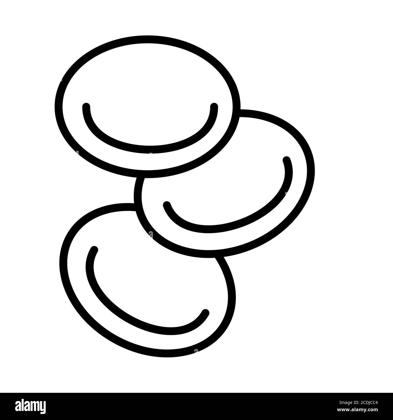 Blood Cell Anatomy Line Icon Stock Photo - Alamy